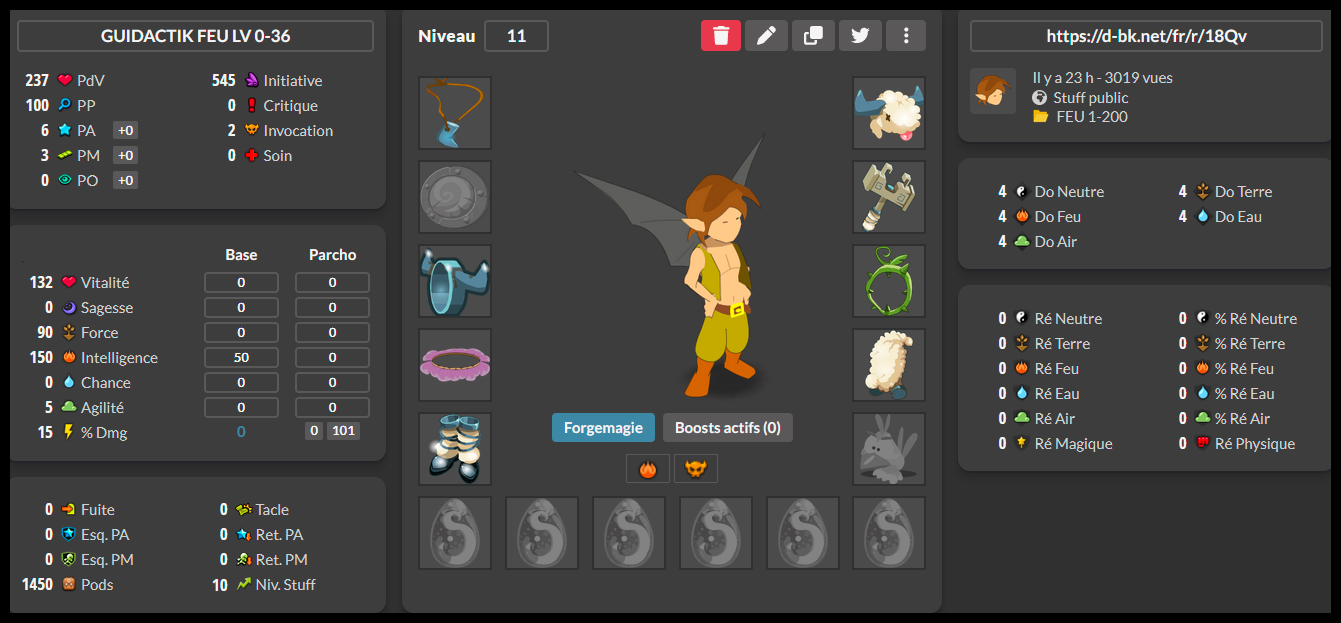 Les meilleurs stuffs feu sur DOFUS Rétro Temporis 3 - GUIDACTIK