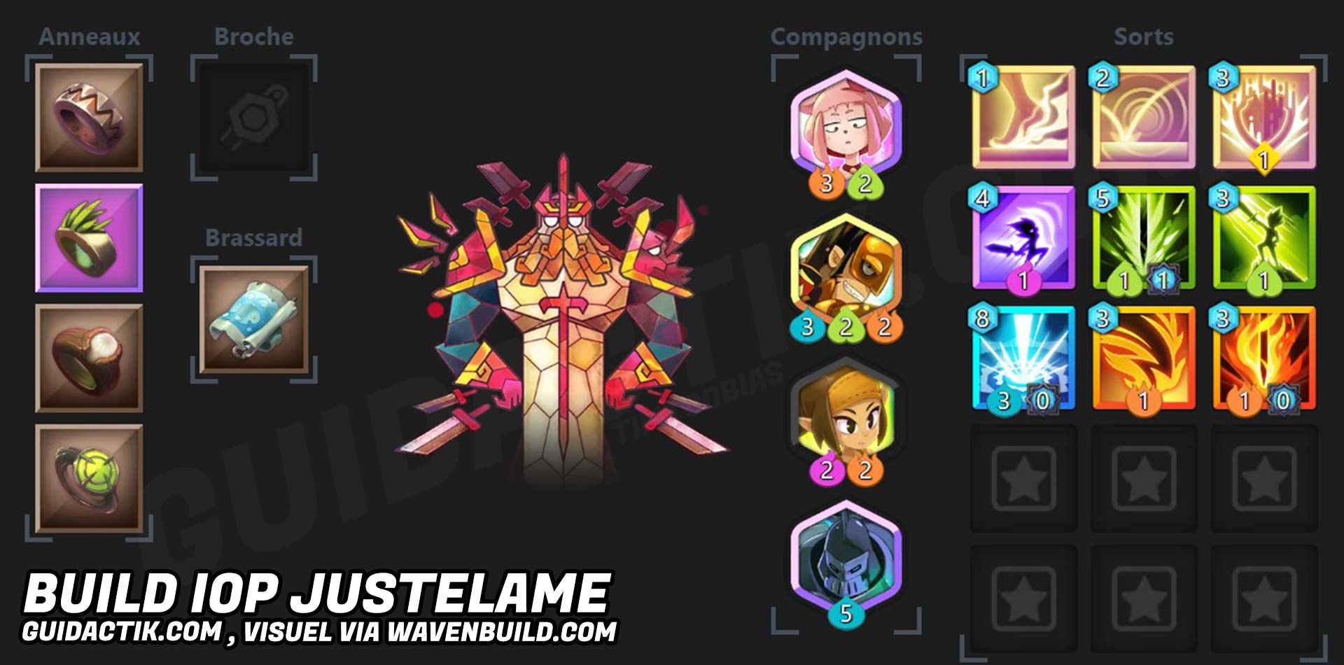 Guide et build du Iop Justelame Brutale sur Waven - GUIDACTIK